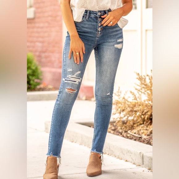 Vervet | Pants & Jumpsuits | Vervet Parkside Haylie High Rise Button ...